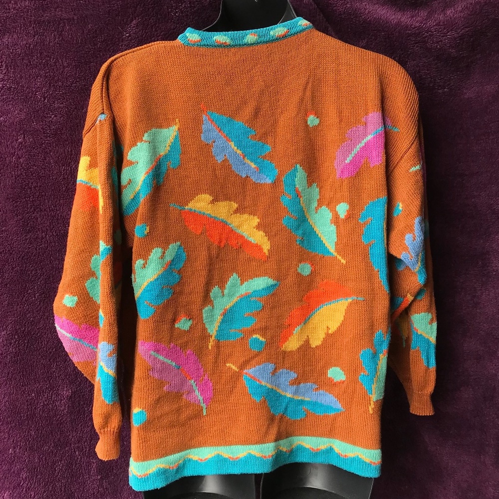 Vintage Christine Foley Art To Wear Cardigan L - Gem